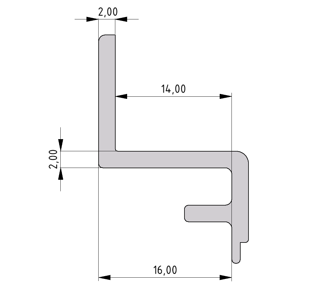 Scheibeneinfassleiste 8 Al, natur | PI-1383 SN3000